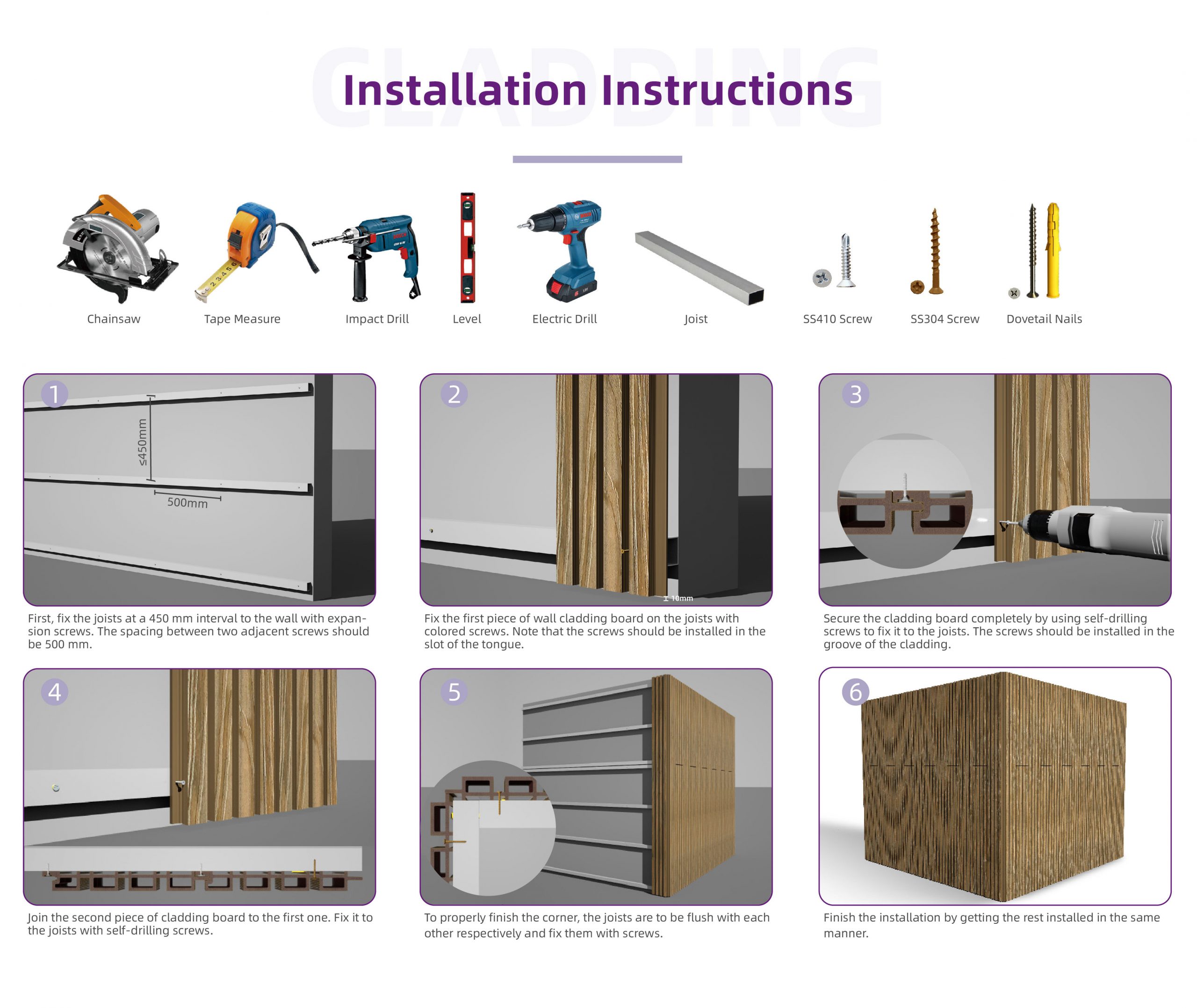 Weather-Resistant Villa Wood Plastic Wallboard (CO-09) (2.9m) - WA ...